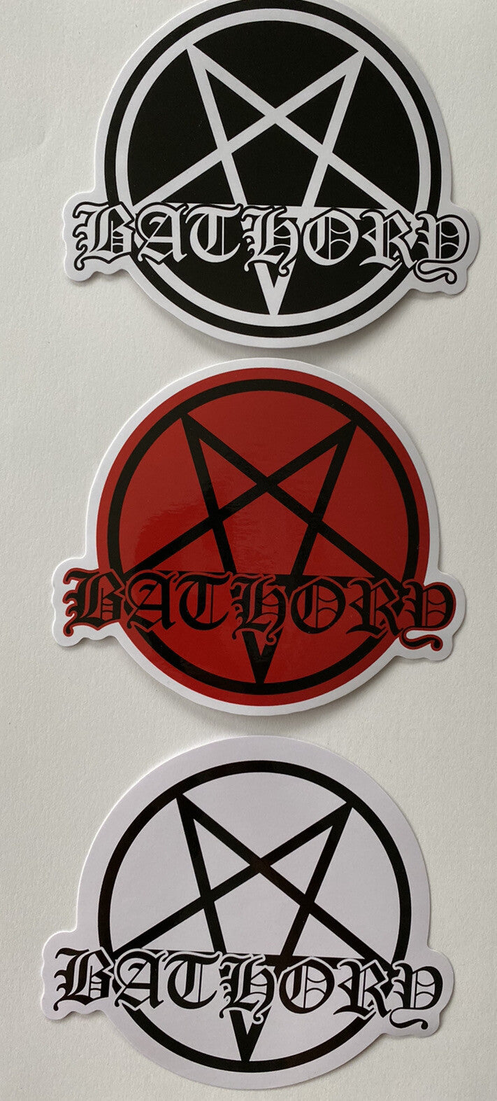 Bathory STICKER SET ABBATH IMMORTAL MAYHEM PENTAGRAM EMPEROR DARK THRO ...